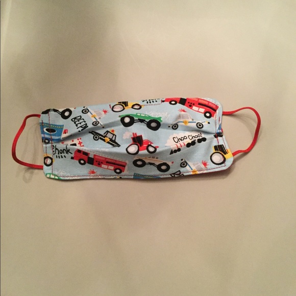 Accessories | Custom Trains Tractors Trucks Bus Police Boys Mask | Poshmark